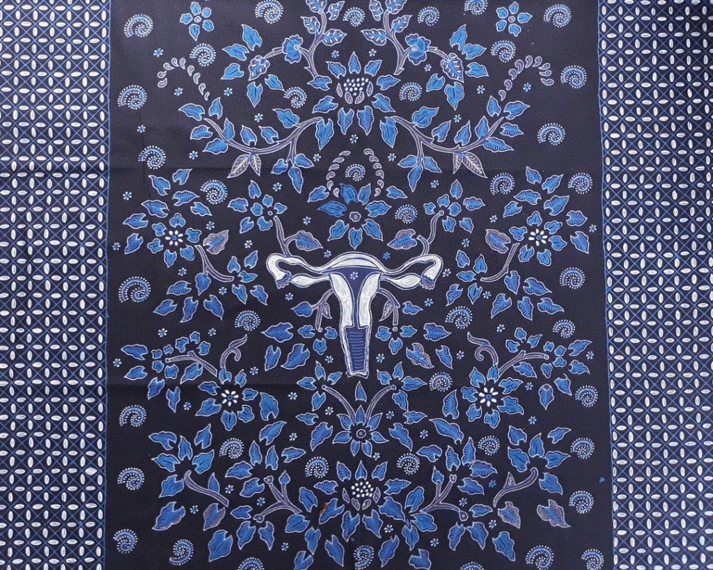 Batik Simbut Uteri — Biru Mendung II – Batik Sejawat