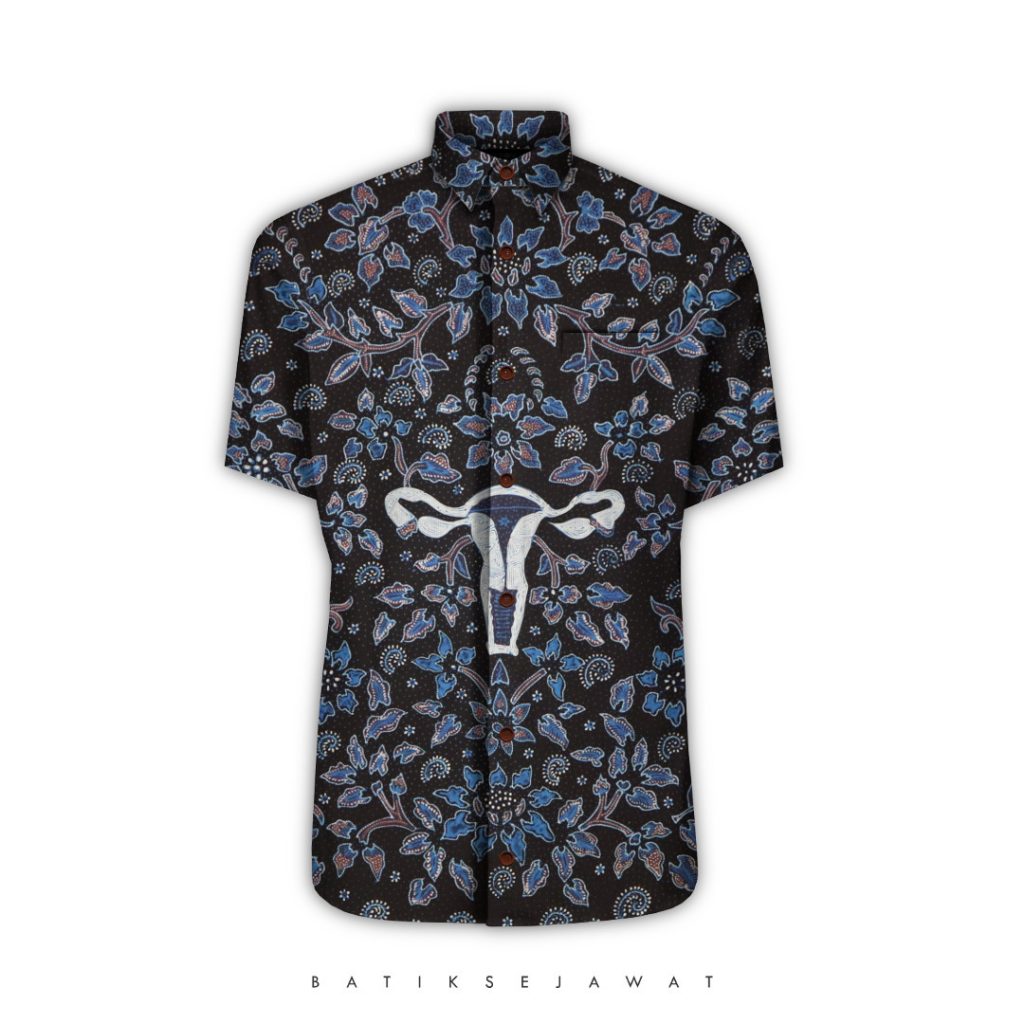 Batik Simbut Uteri — Biru Mendung V – Batik Sejawat